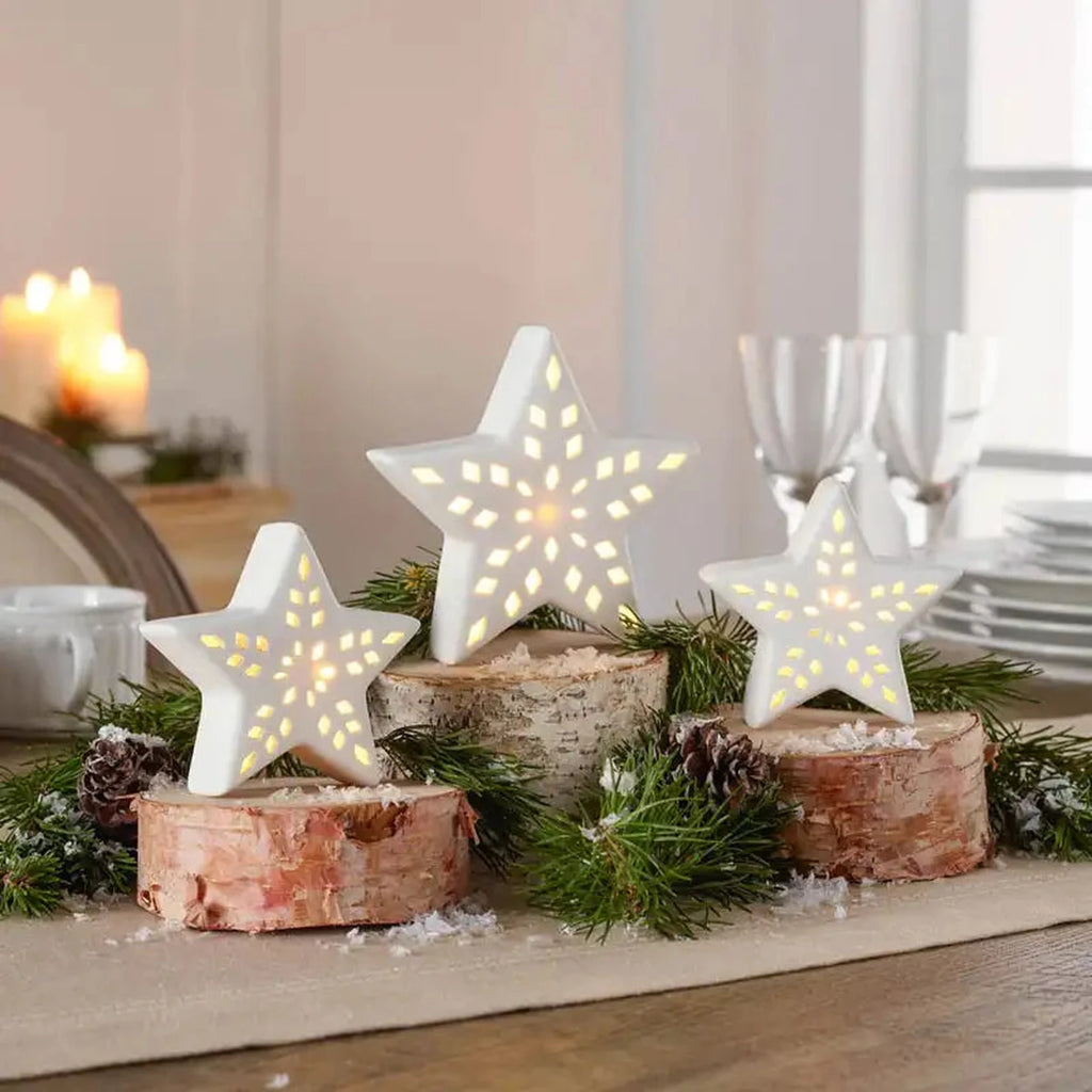 Porcelain LED Star Lights - Set of 3 – Breck's